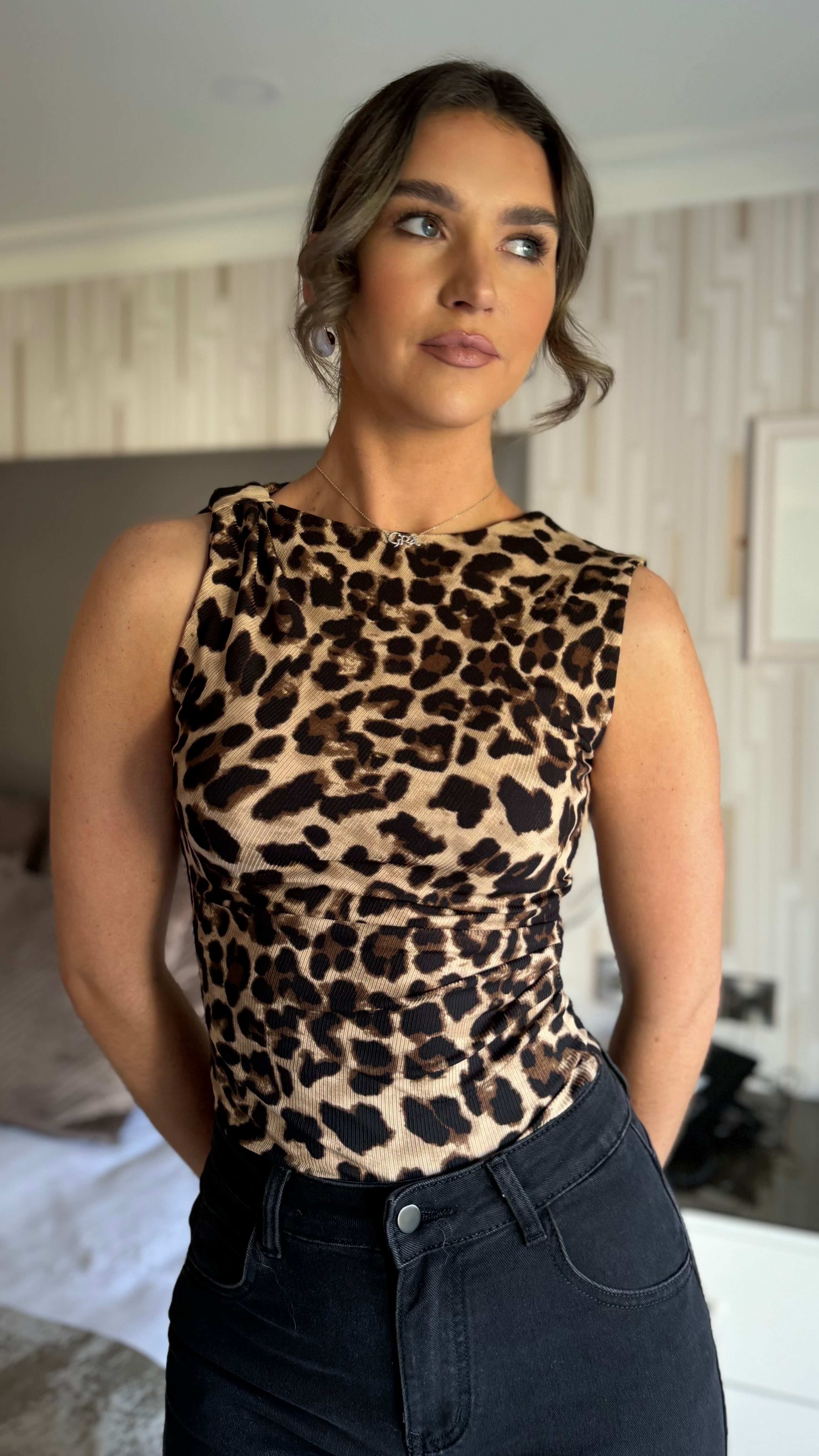 Elouise Leopard Print Boat Neck Top – Get That Trend